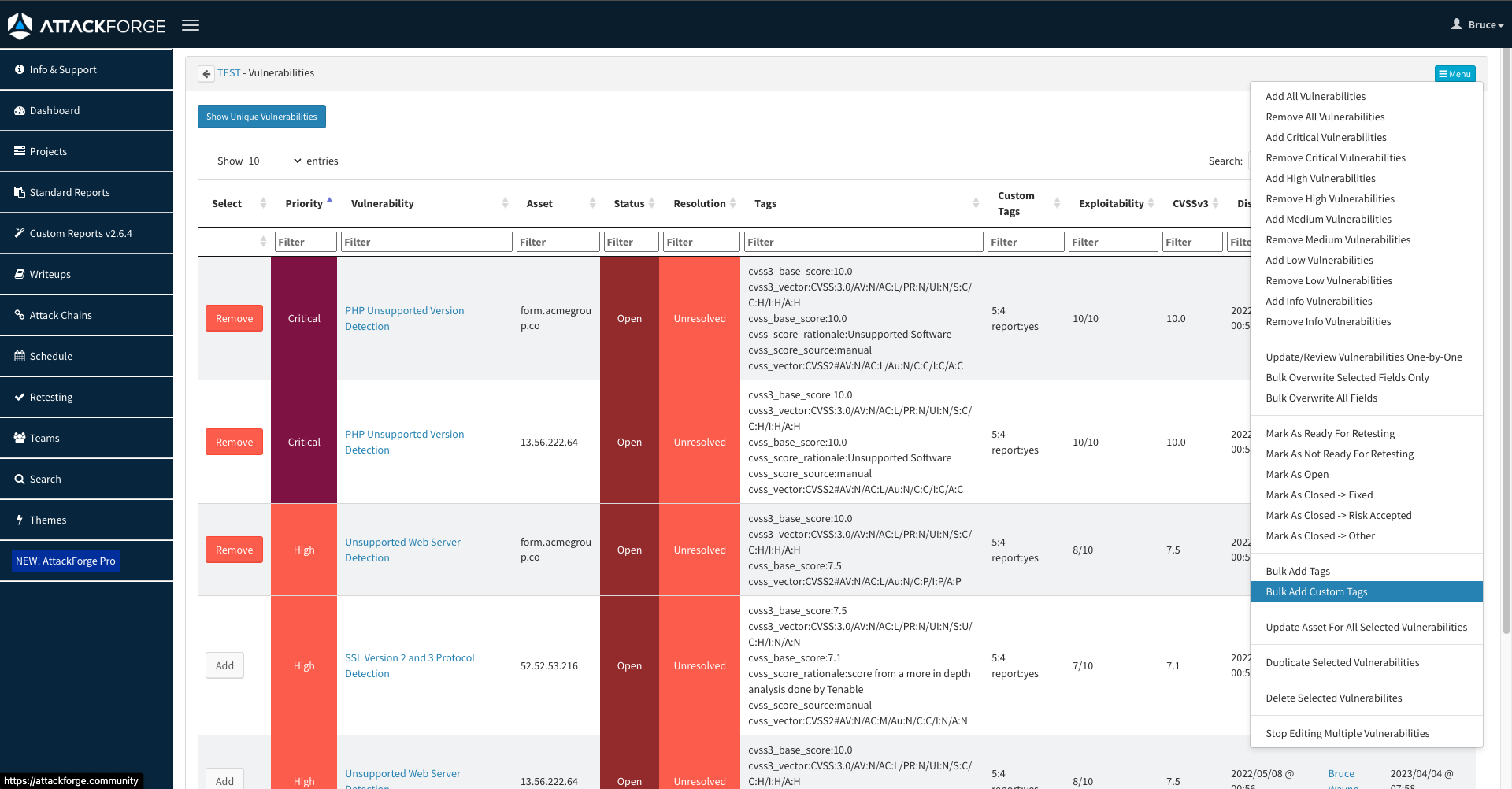 Create custom tags on vulnerabilities · Issue #11 · AttackForge/ReportGen · GitHub