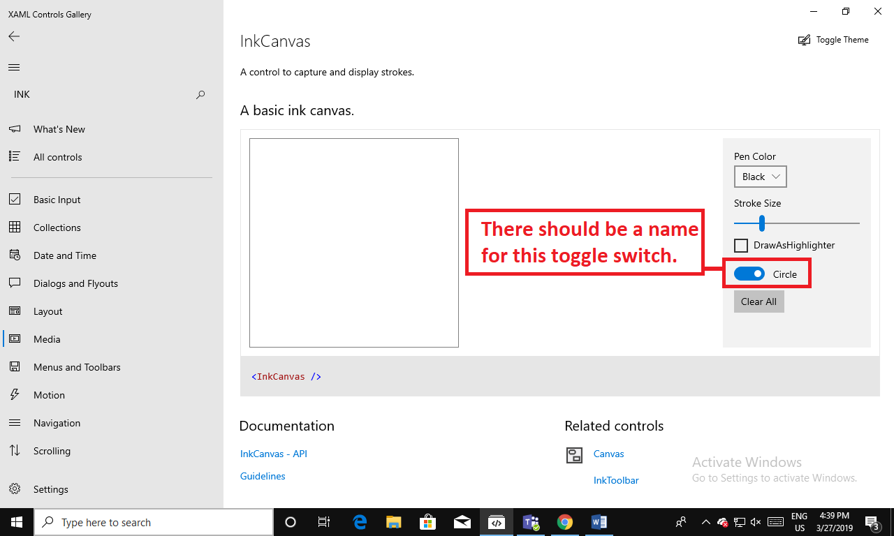 There Should Be A Header For Toggle Switch In Inkcanvas · Issue 167