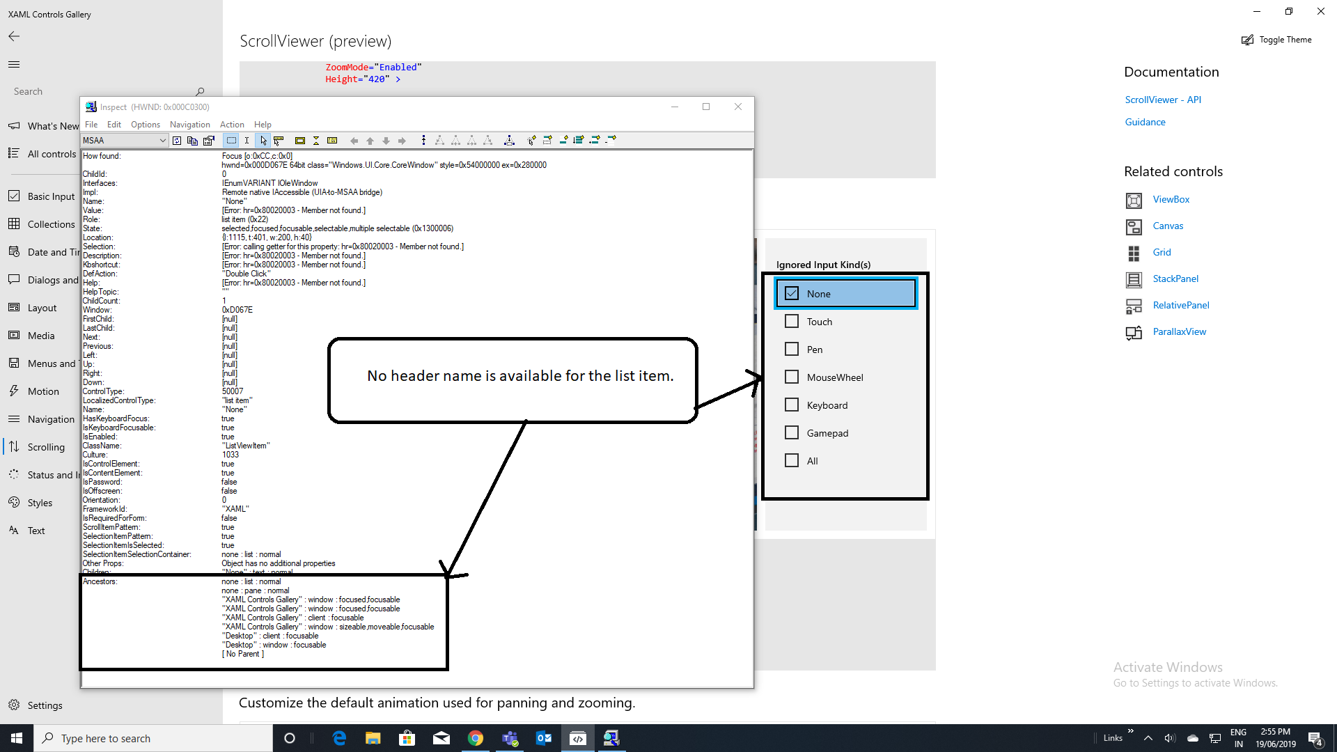 There is no group header for the list items present in the Scroll Viewer(Preview) pane. · Issue ...