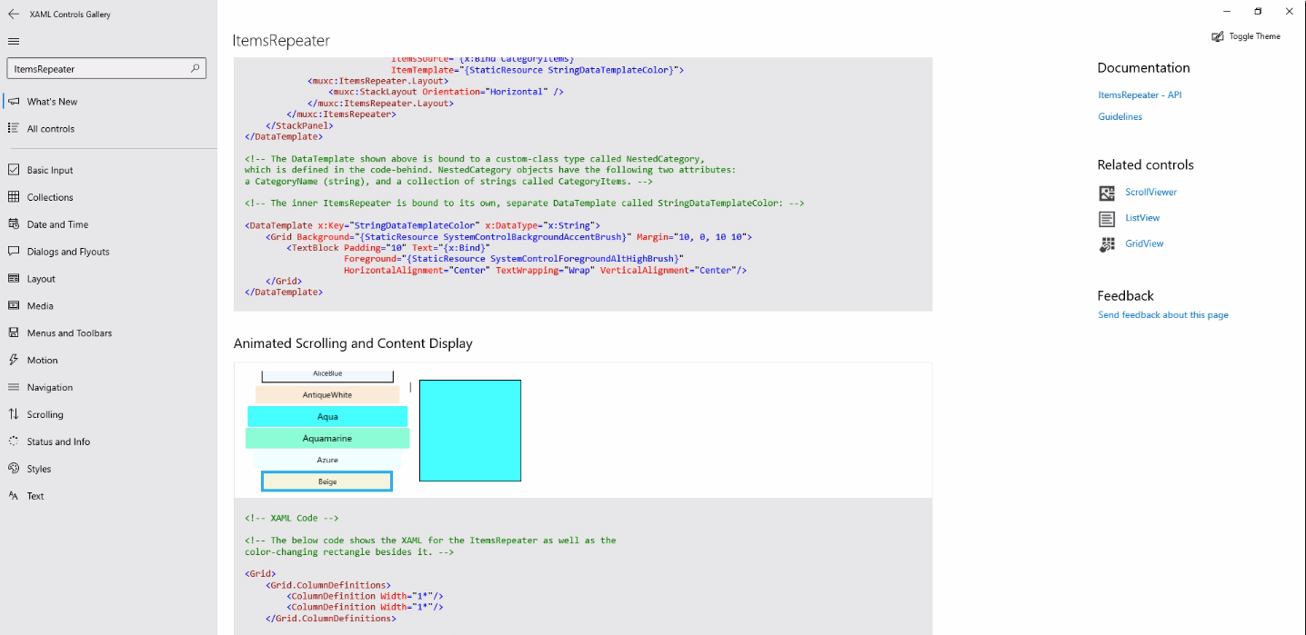Behavior of Animation Scrolling and Content display buttons in ...
