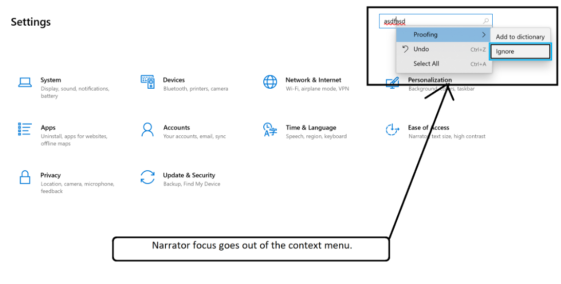Focus goes out of the context menu invoked on misspelled text. · Issue ...