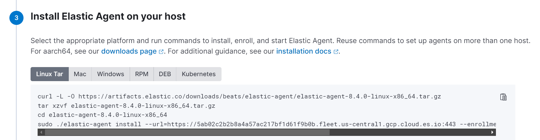 [Fleet] Add docker examples to fleet add agent flyout · Issue #139963 · elastic/kibana · GitHub