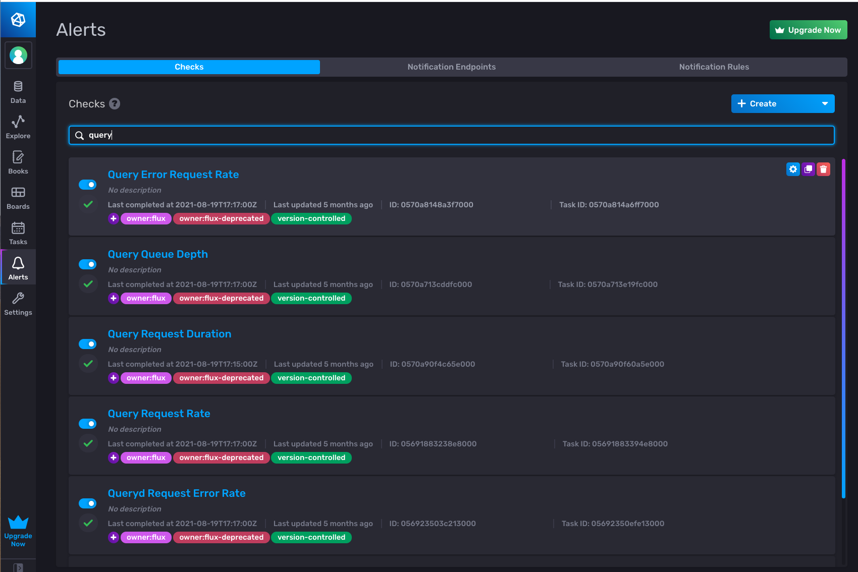 Alerts display on home screen says checks don't exist when they do · Issue #2422 · influxdata/ui ...