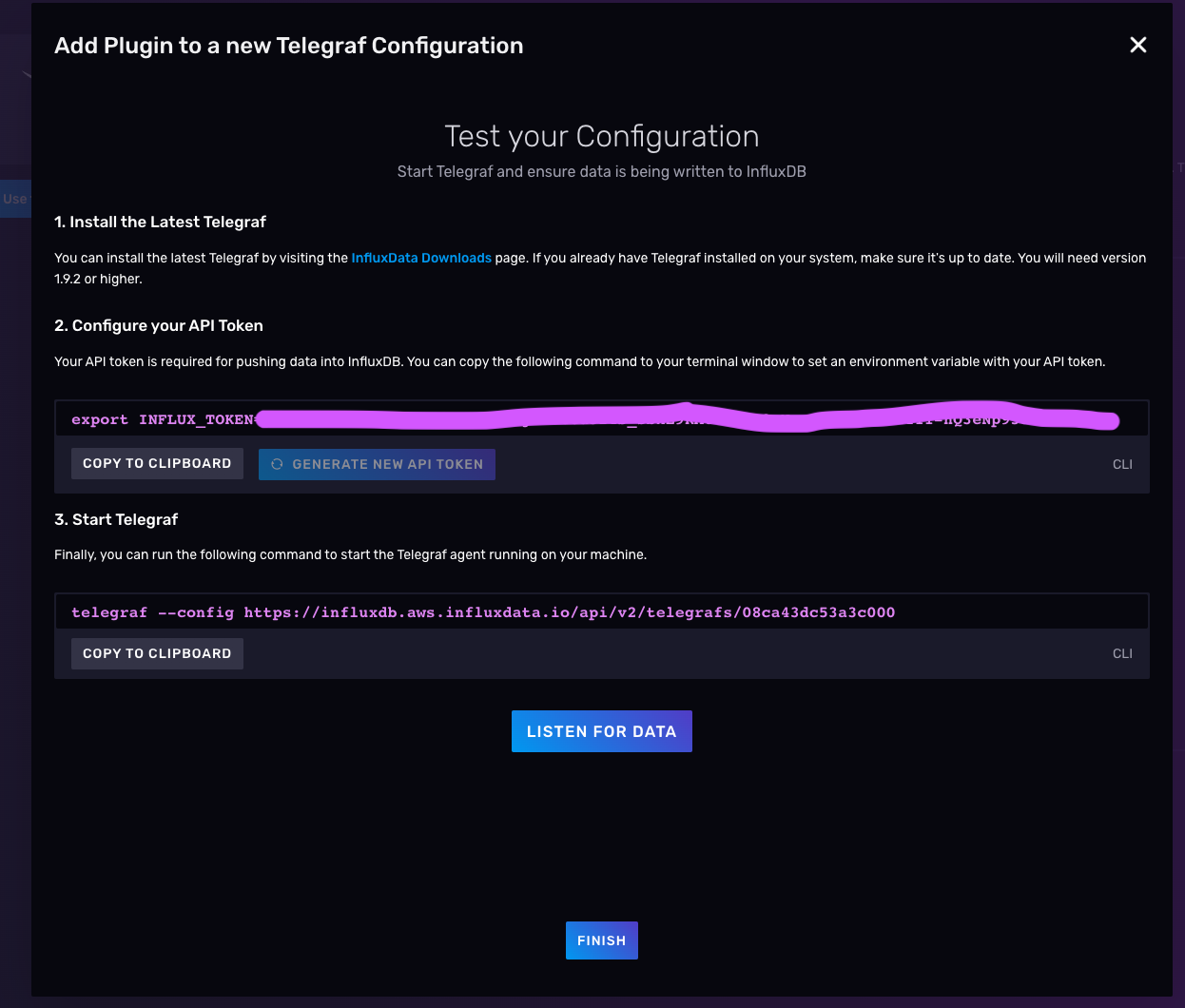 Telegraf config: Remove clear-text token · Issue #3656 · influxdata/ui · GitHub