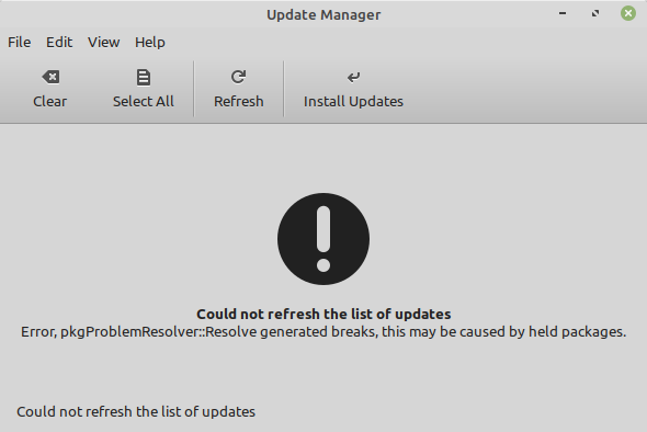 Error after mintupgrade check and the Update Manager is left in unusable state · Issue #27 ...