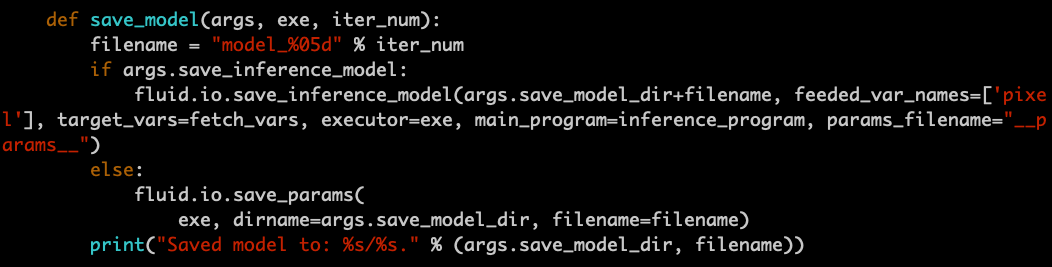请问训练好的识别模型如何导出成__param__和__model__的格式 · Issue #4260 · PaddlePaddle/models · GitHub