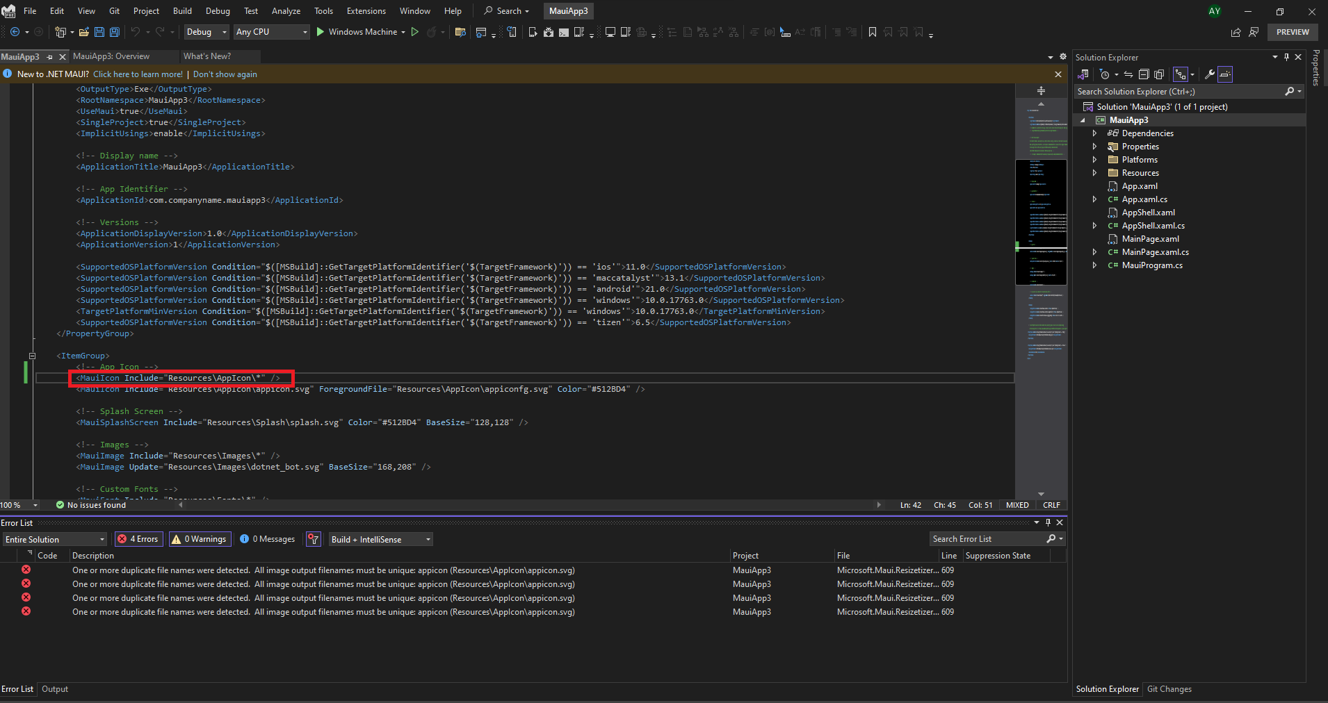 Duplicate File Errors Not On All The Maui Things · Issue 18115 · Dotnetmaui · Github 