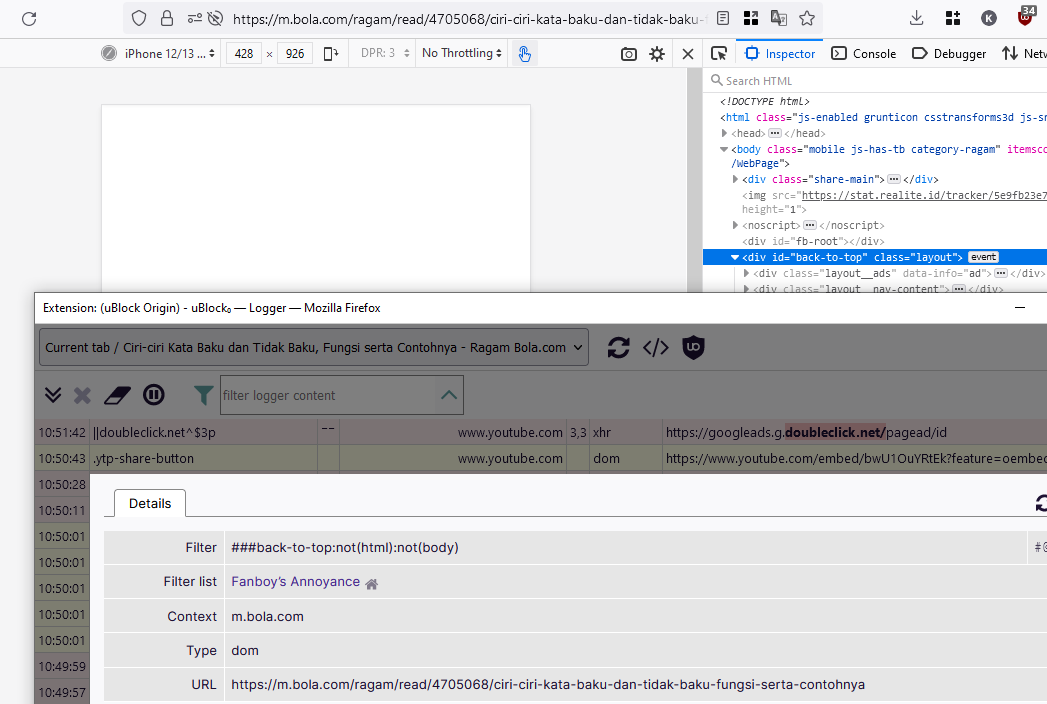 Fanboy’s Annoyance (###back-to-top:not(html):not(body)) · Issue #1074 · realodix/AdBlockID · GitHub