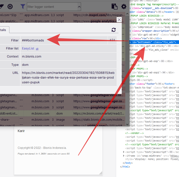 bisnis.com · Issue #1145 · realodix/AdBlockID · GitHub