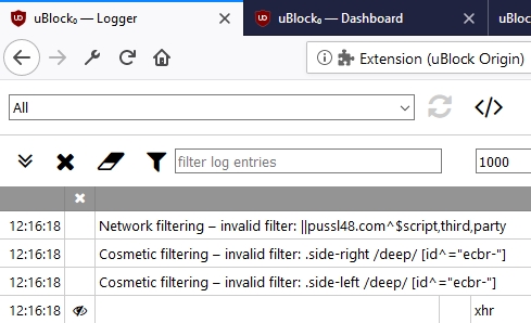 Invalid filter · Issue #1054 · uBlockOrigin/uAssets · GitHub