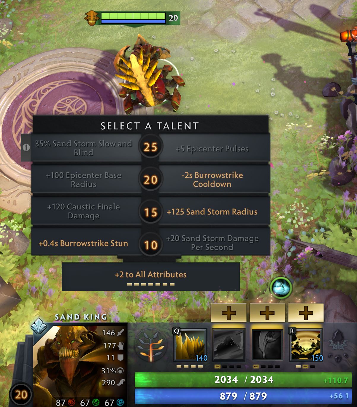Sand King Lvl 20 2 Sec Burrow Strike Cd Not Working · Issue 8102 · Valvesoftwaredota2 