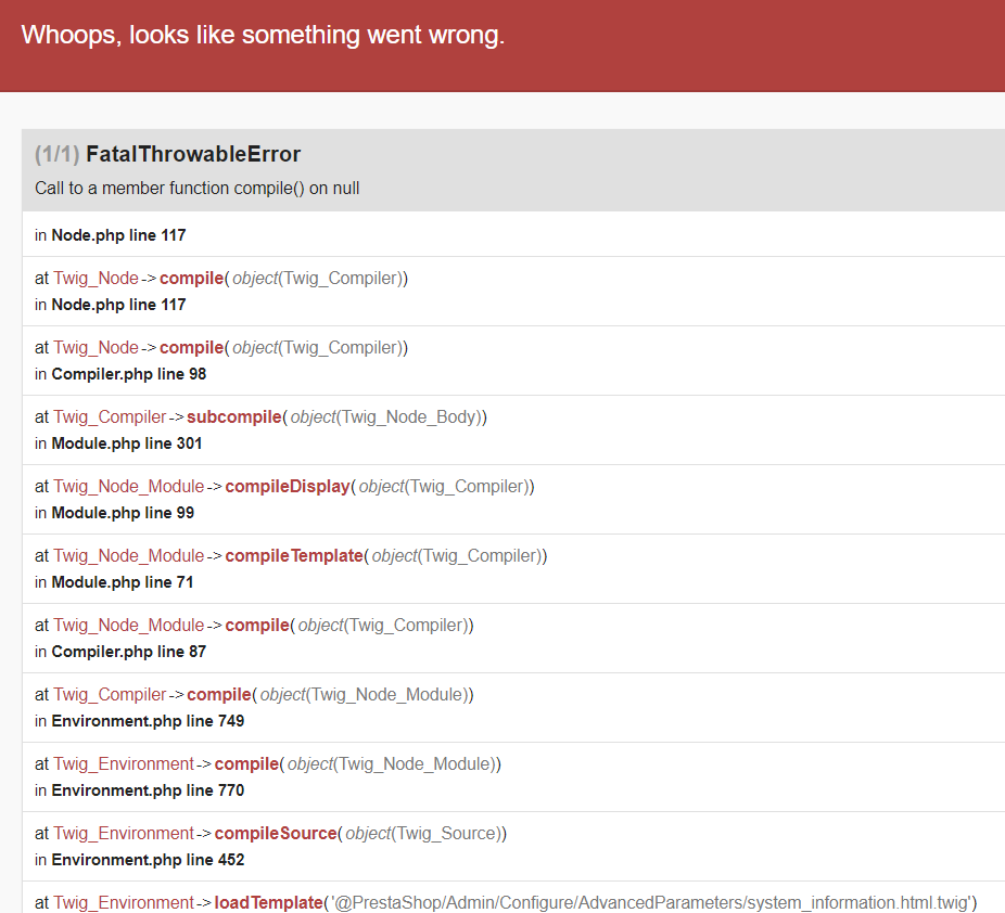 Call to a member function compile() on null · Issue #23436 · PrestaShop ...