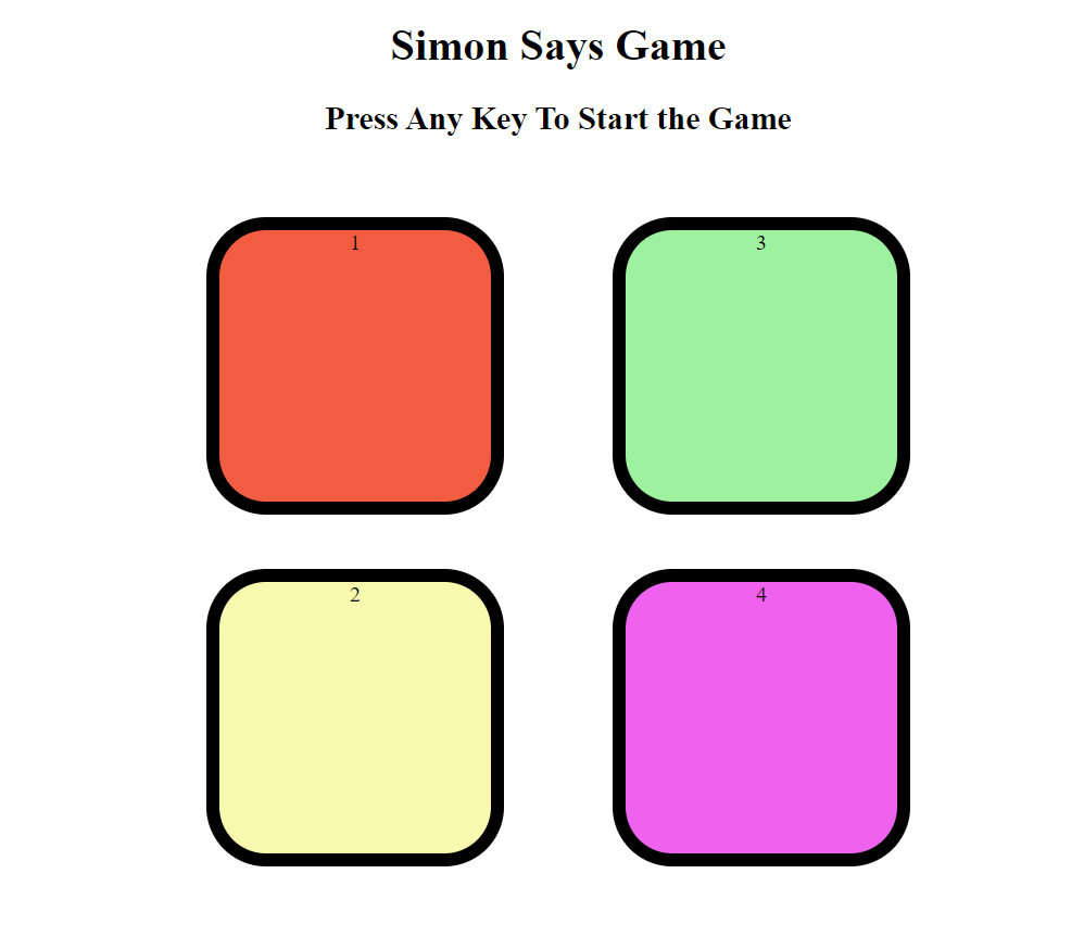 Github Nileshsingh234simon Says Game This Game Help Me In Improve Logic Building And Dom