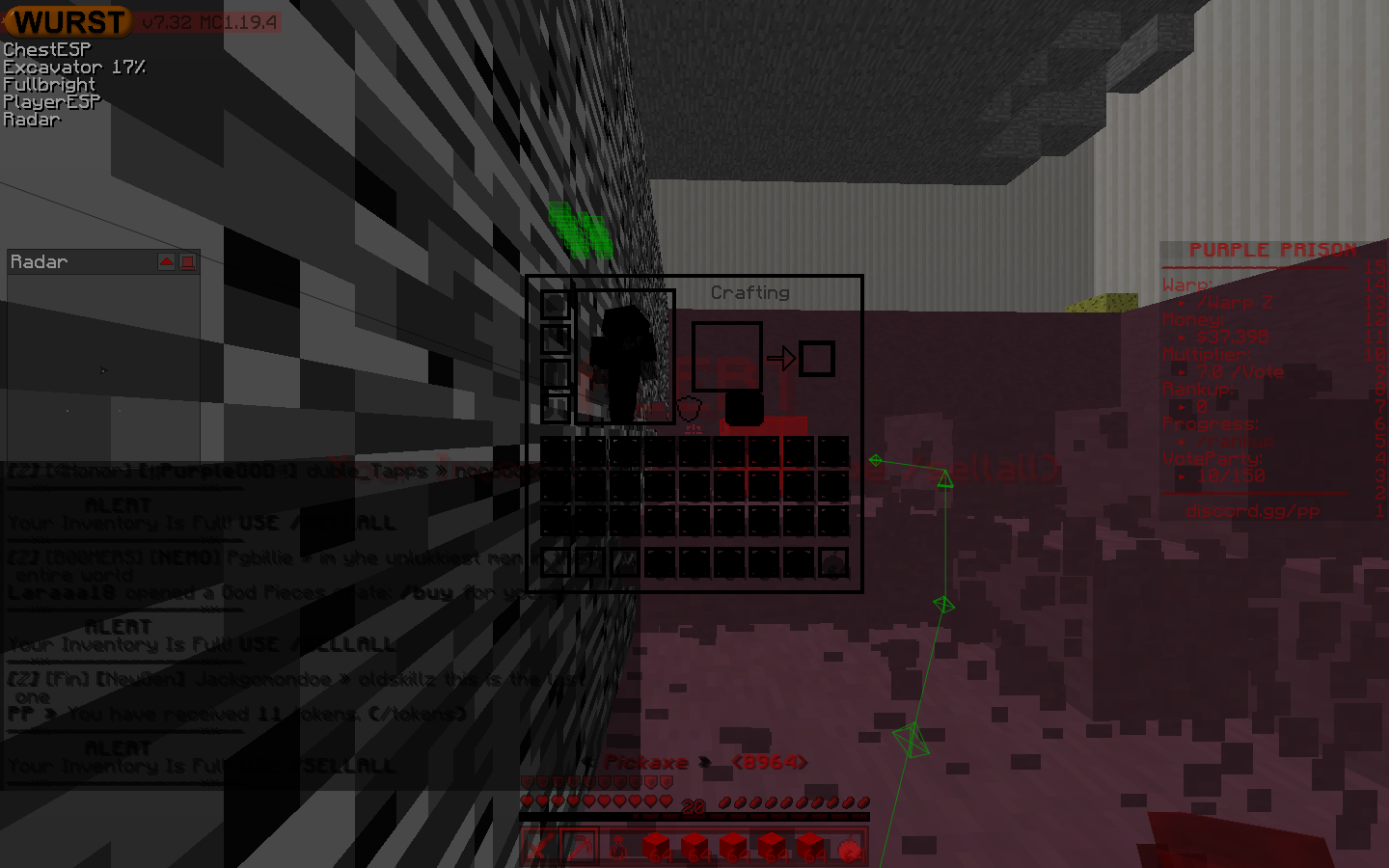 Dark GUI when using excavate · Issue #812 · Wurst-Imperium/Wurst7 · GitHub