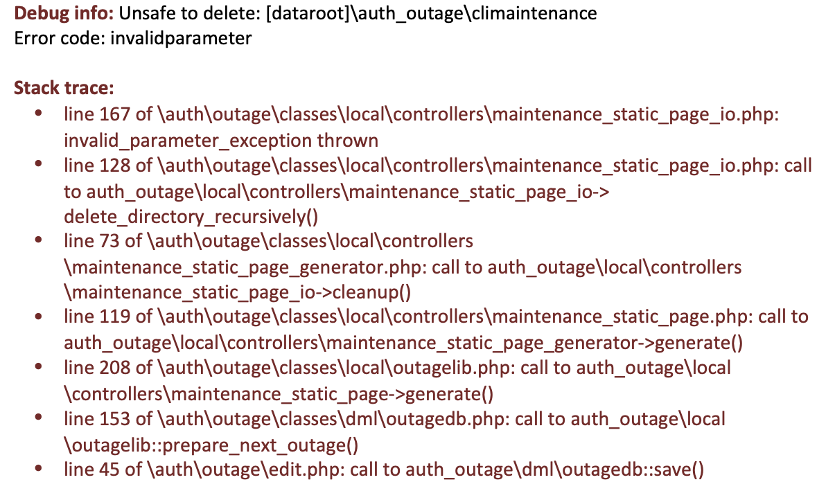 Error Setting Outages · Issue 326 · Catalyst Moodle Auth Outage · Github