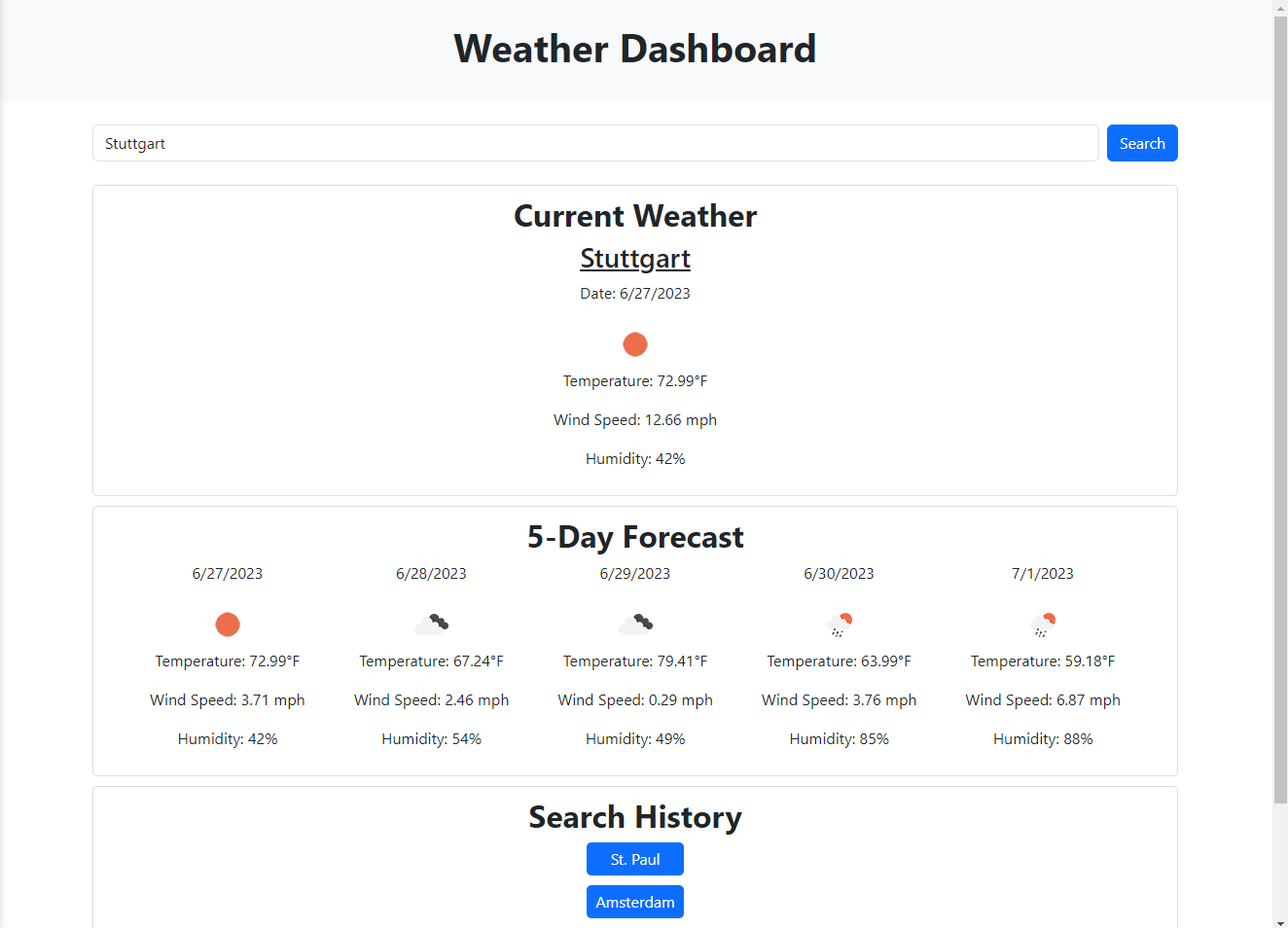 GitHub - PeterOste/Weather-Dashboard