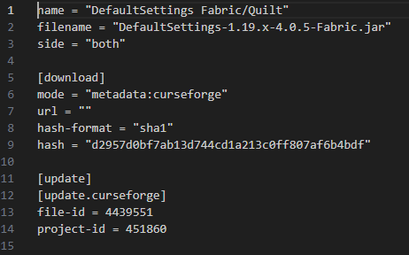 Mod configs do not save. · Issue #10 · Jomcraft-Network/DefaultSettings-Fabric · GitHub