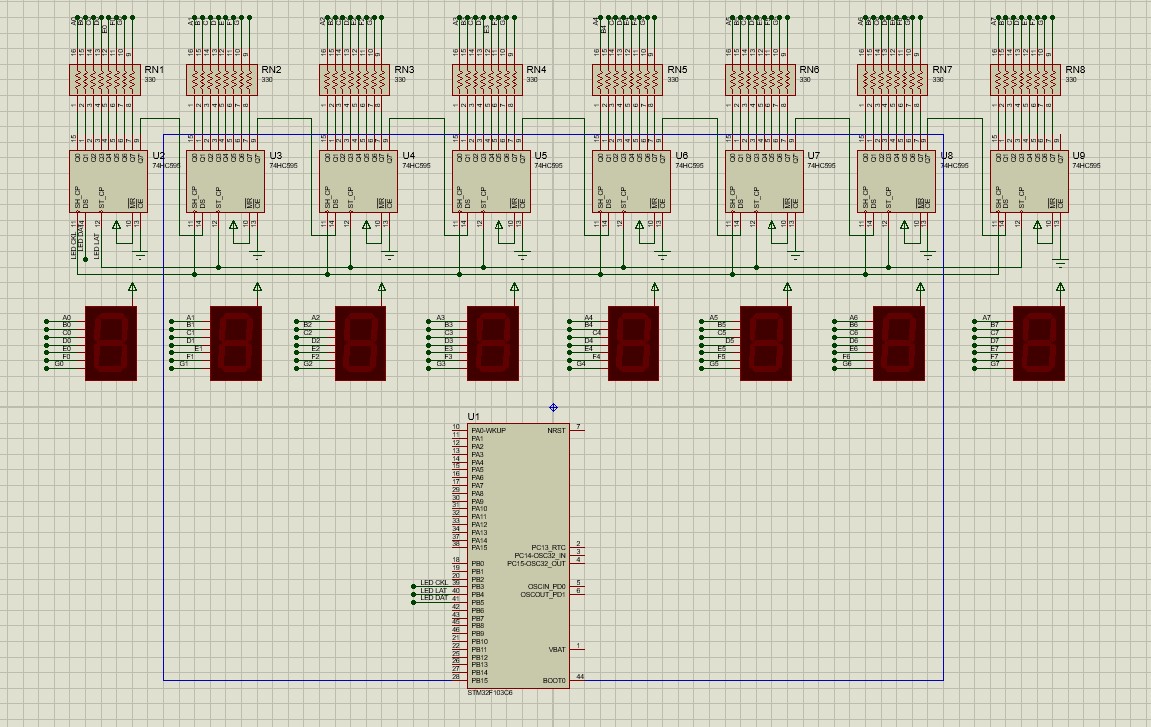 GitHub - quynh1808/STM32-With-74HC595: Using STM32F103C8 to display 8 led-7-segments by 74HC595