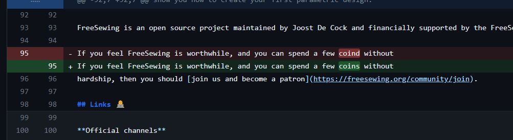 [docs]: Typo Error in README.md · Issue #5350 · freesewing/freesewing · GitHub