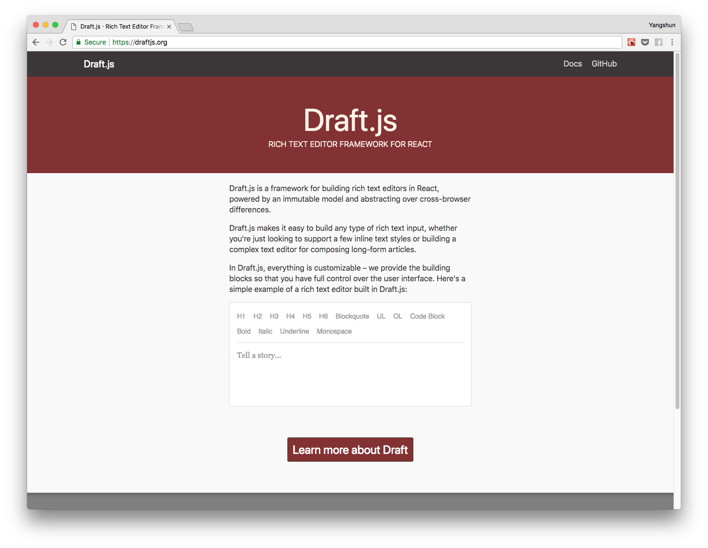 Docusaurus migration issues · Issue #1765 · facebookarchive/draft-js · GitHub