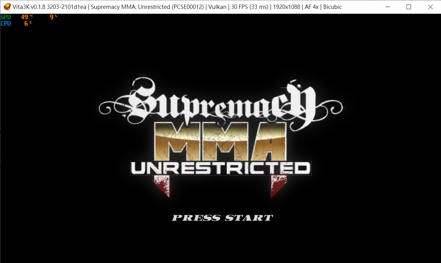 Supremacy MMA: Unrestricted [PCSE00012] · Issue #1610 · Vita3K/compatibility · GitHub