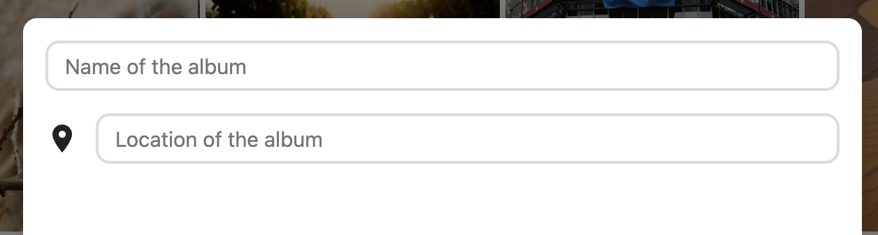 [BITV] 9.1.3.1h/4.1 - Modal dialog "Create new album" - Both input fields are only labeled with ...