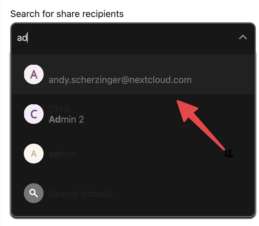 [BITV] 9.2.4.7/3.1 - The "Details" section / "Sharing" tab - The list items within the combobox ...