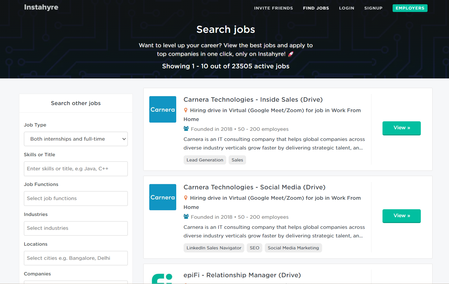 GitHub - tuneerdutta/Instahyre-Job-Analytics: Job data is from Instahyre website using Web ...
