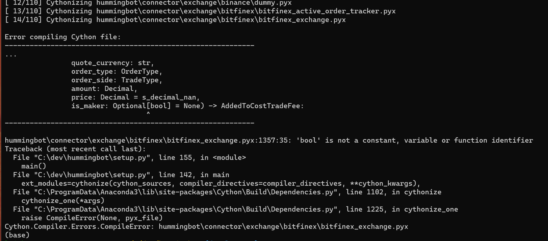 Error writing configs: ('cannot represent an object', WindowsPath('C:/dev/hummingbot/logs ...