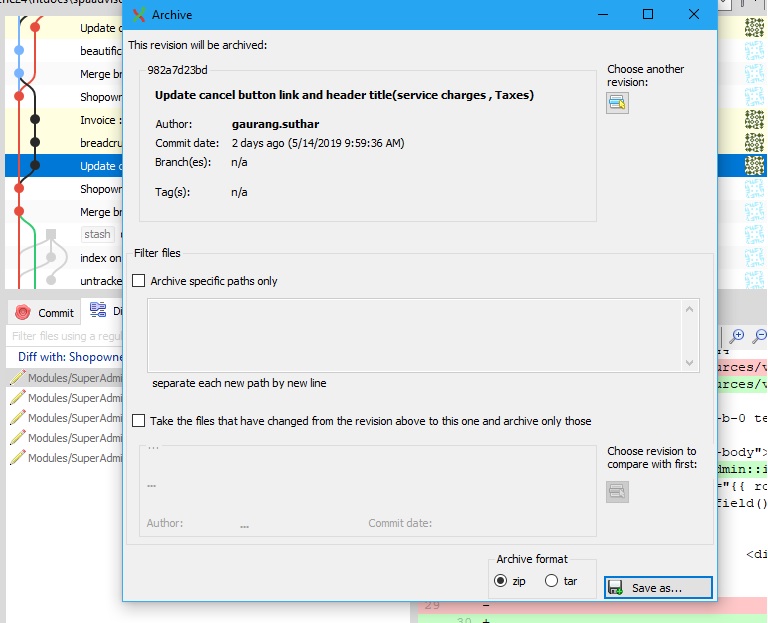 Export files from specific commit by right clicking on it · Issue #6566 · gitextensions ...