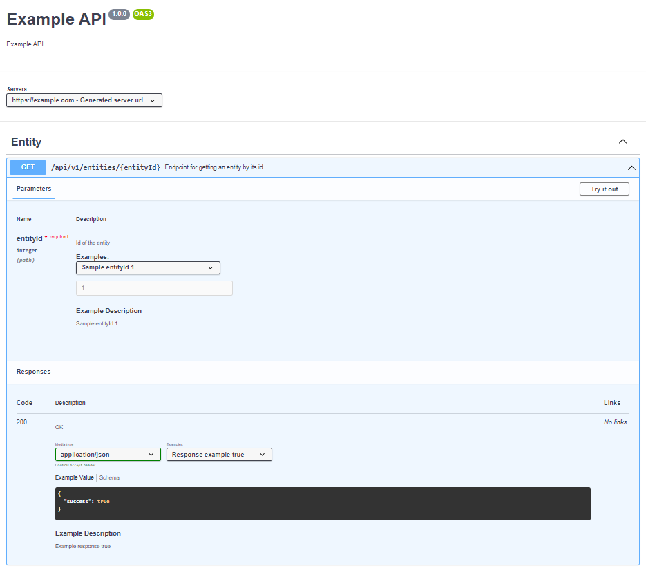 OpenAPI 3.0.1 "examples" property is not getting visualized · Issue ...