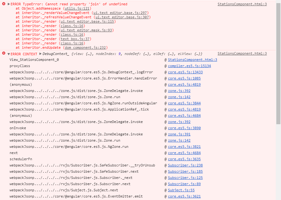 Dx Textbox Join Error · Issue 582 · Devexpressdevextreme Angular · Github