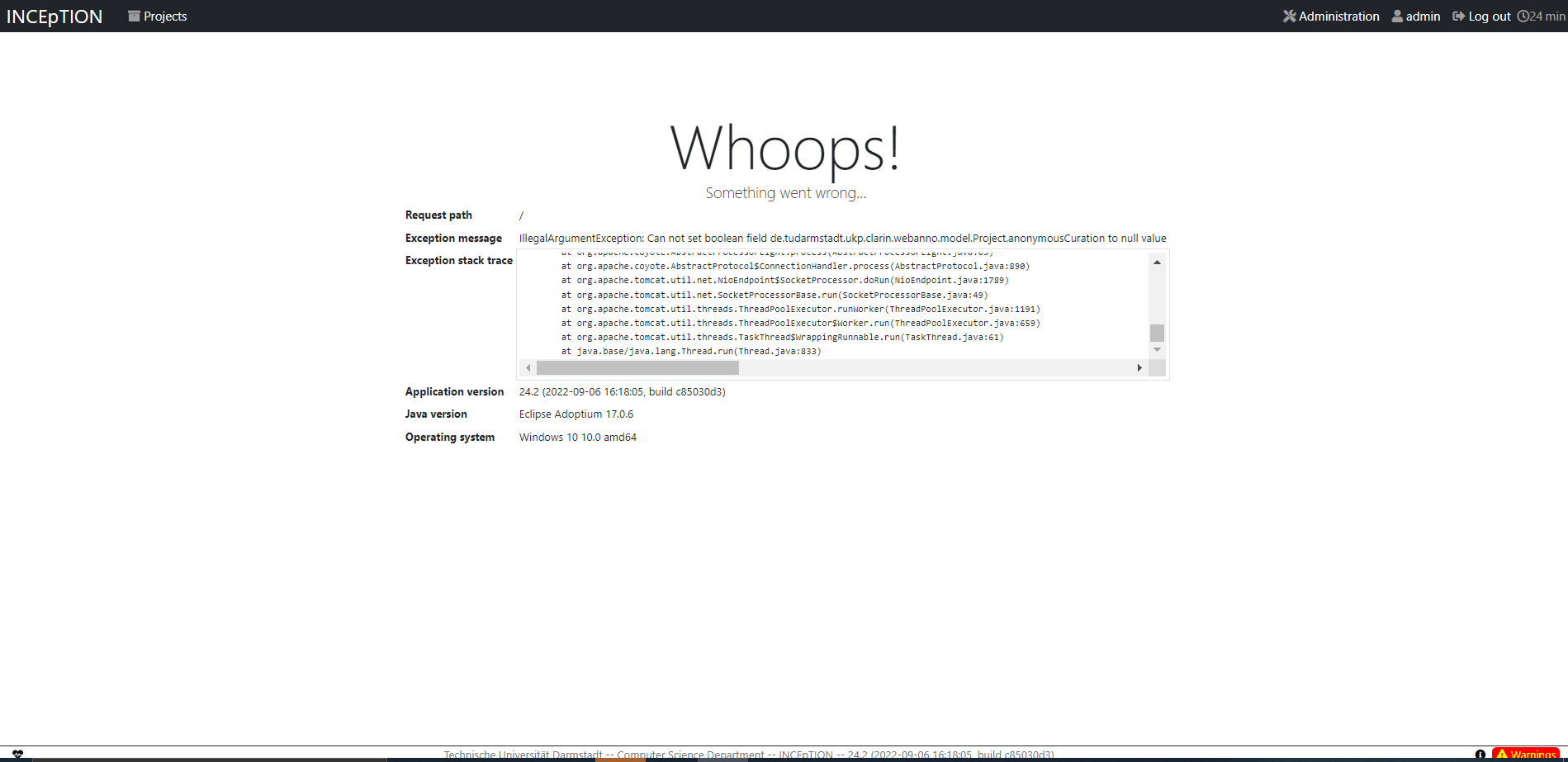 Illegalargumentexception Can Not Set Boolean Field Detudarmstadtukpclarinwebannomodel