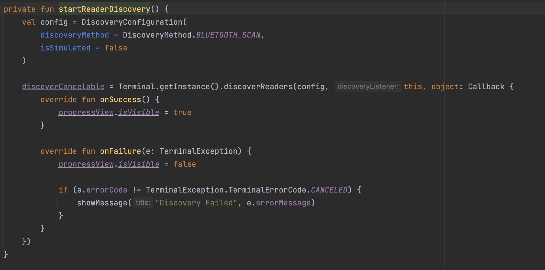 Fatal Exception while discovering readers · Issue #283 · stripe/stripe-terminal-android · GitHub
