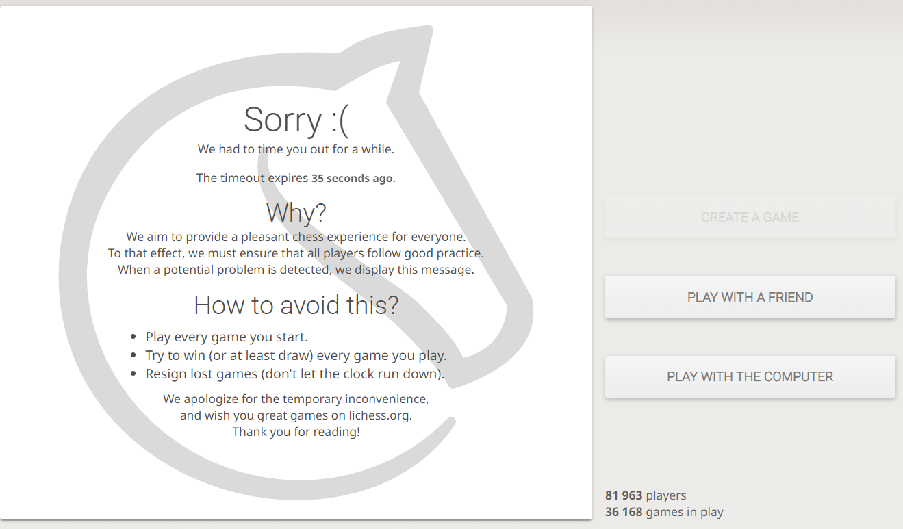 Temporary ban on games after too frequent cancellations goes into minus time · Issue #13122 ...