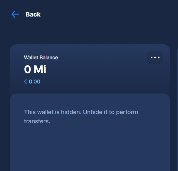 After unhiding a "hidden wallet" it still shows a non functional detailed pane · Issue #2191 ...