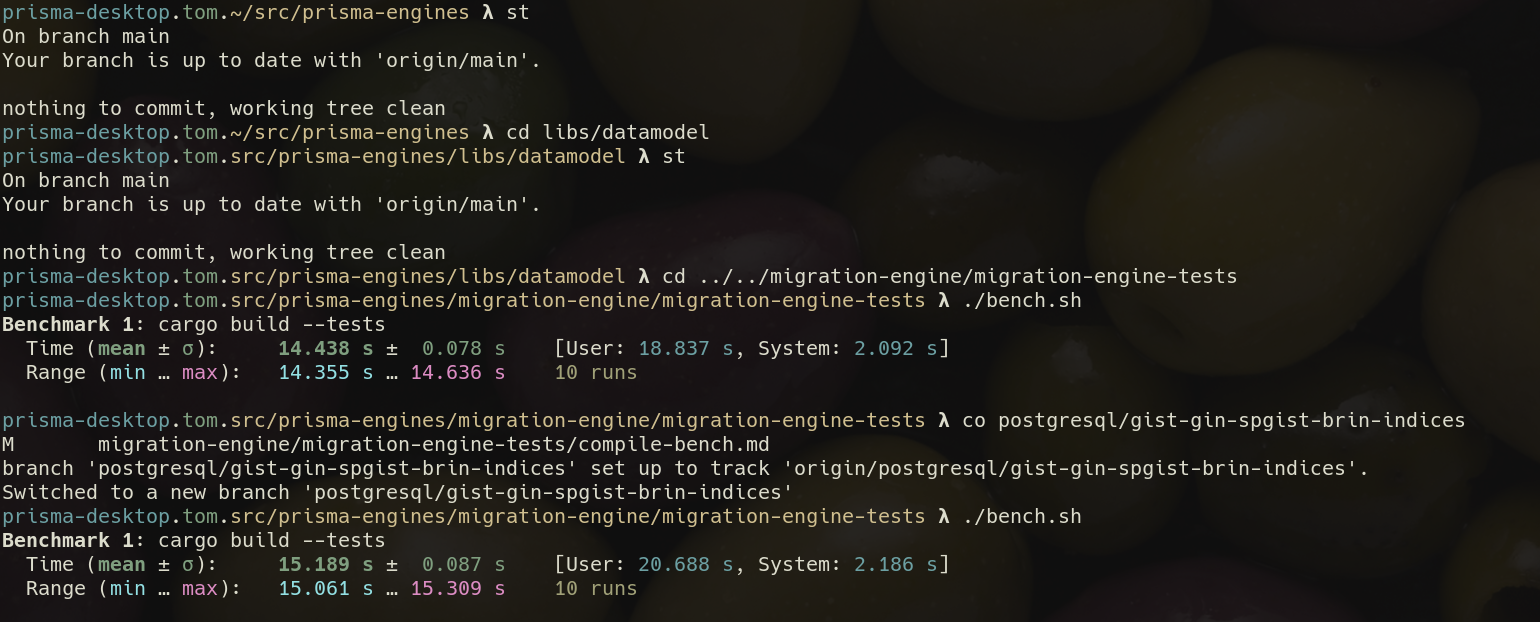 Keep migration/introspection engine test suite compile times in check ...