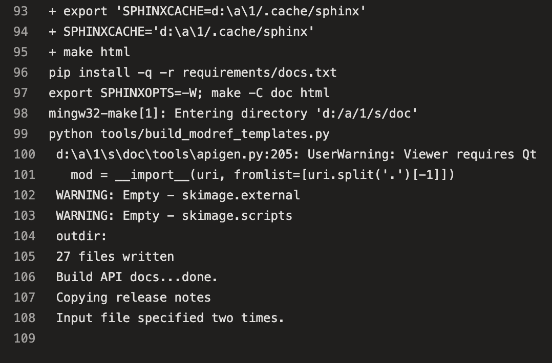 Azure build for documentation is failing (times out) · Issue #4408 · scikit-image/scikit-image ...