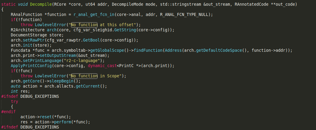 Unable to decompile any function · Issue #168 · rizinorg/rz-ghidra · GitHub
