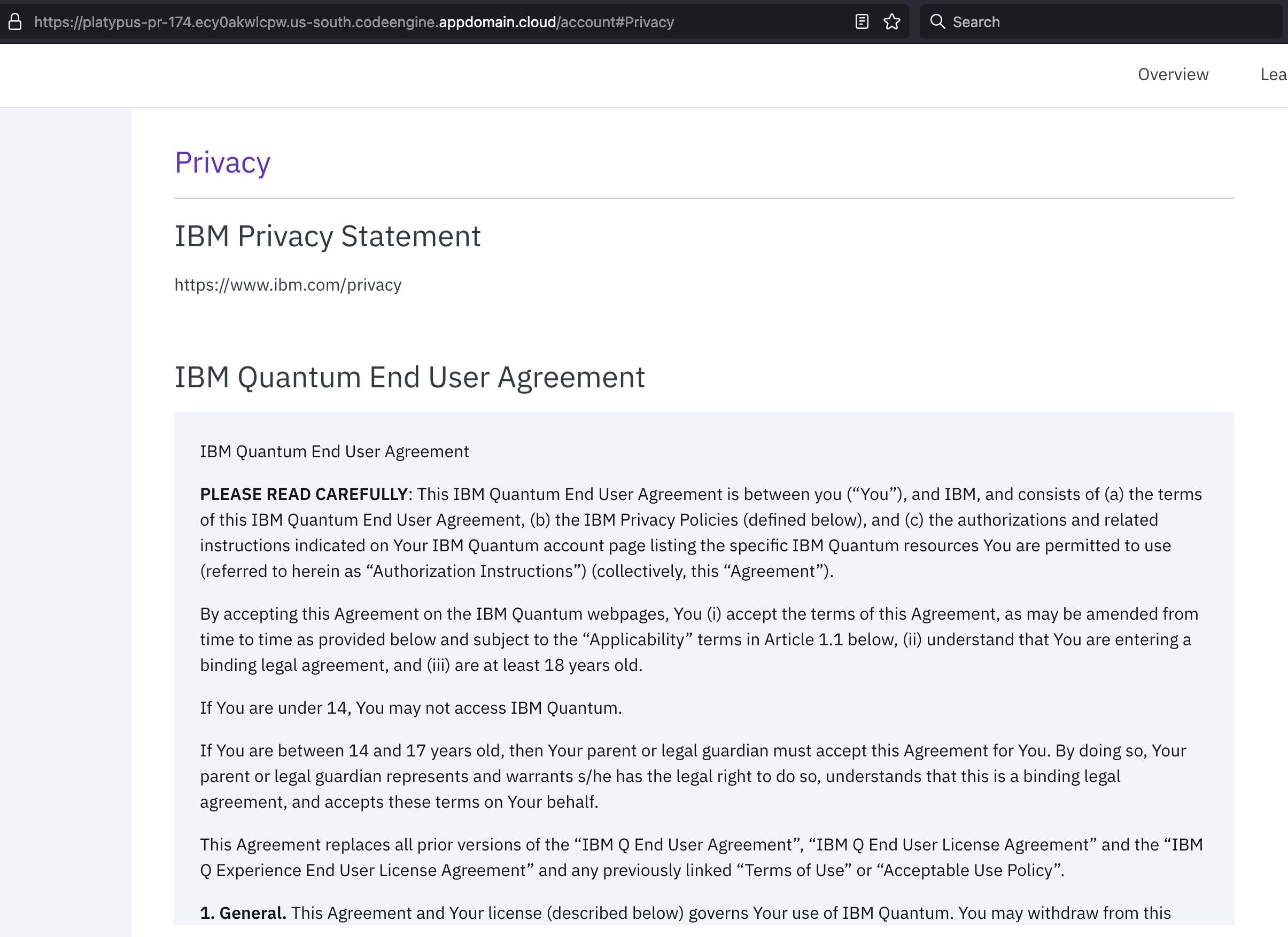 Privacy page - include statement · Issue #269 · Qiskit/platypus · GitHub