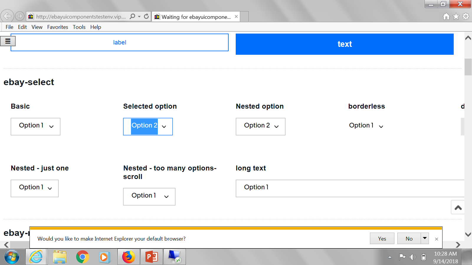 Select: after clicking an option the button text remains selected/highlighted (IE11) · Issue ...