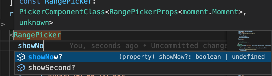 "showNow" prop on RangePicker not displaying anything · Issue #33974 · ant-design/ant-design ...
