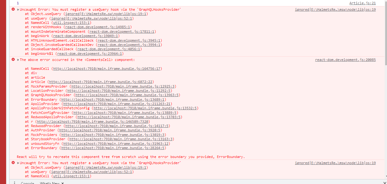 Bug Tutorial Errors You Must Register A Usequery Hook Via The `graphqlhooksprovider` ยท Issue