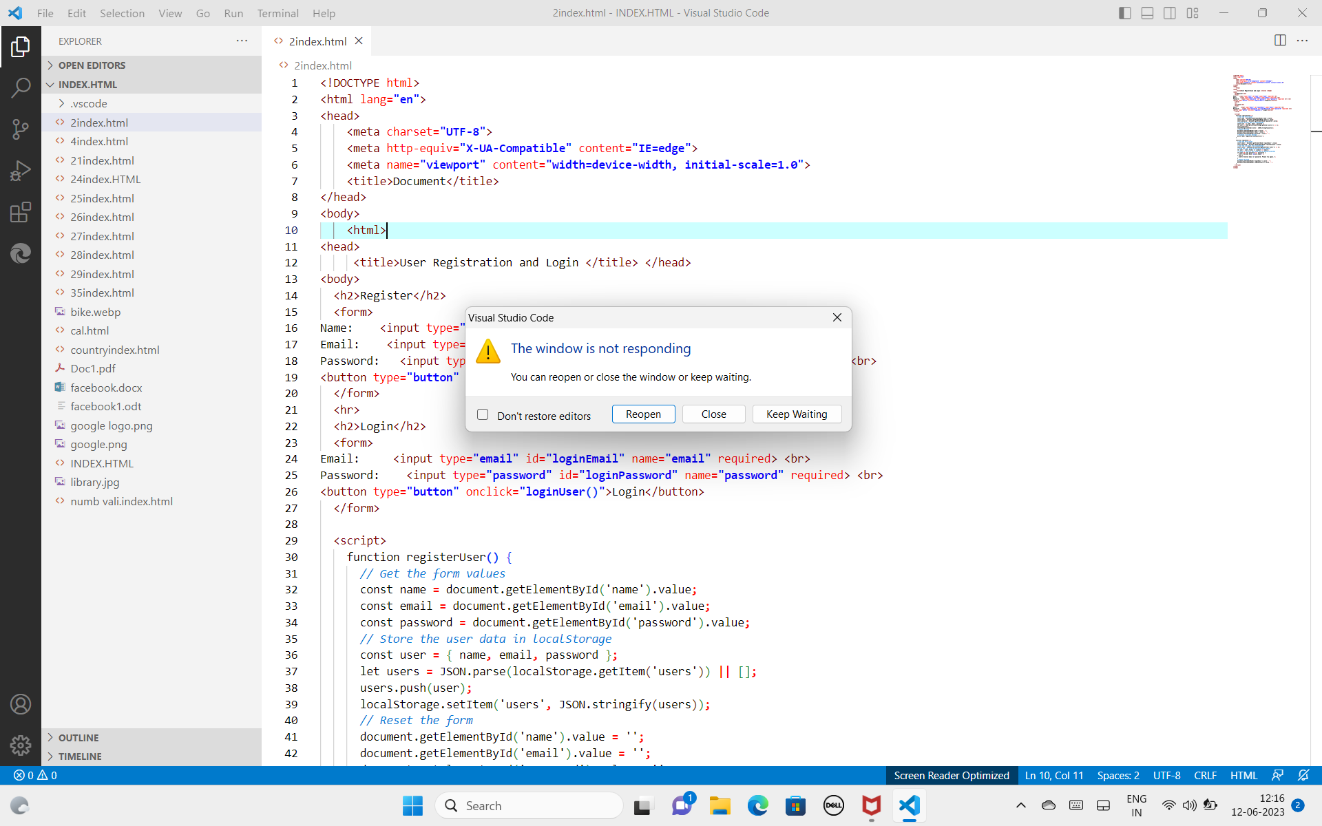 its show window not responding · Issue #184879 · microsoft/vscode · GitHub