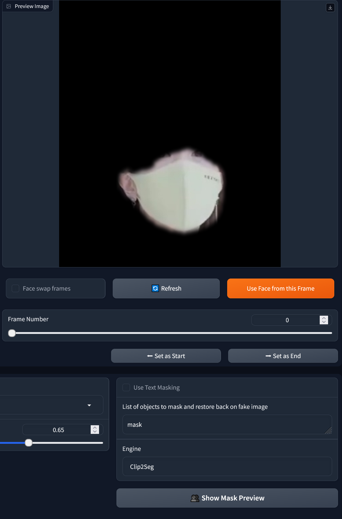 Is there any way to directly replace the target person’s mask? · Issue #242 · C0untFloyd/roop ...