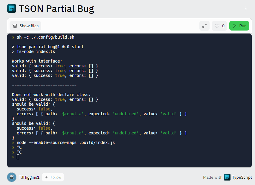 Using Partial With Declare Class Doesn T Work As Expected · Issue 226 · Samchon Typia · Github