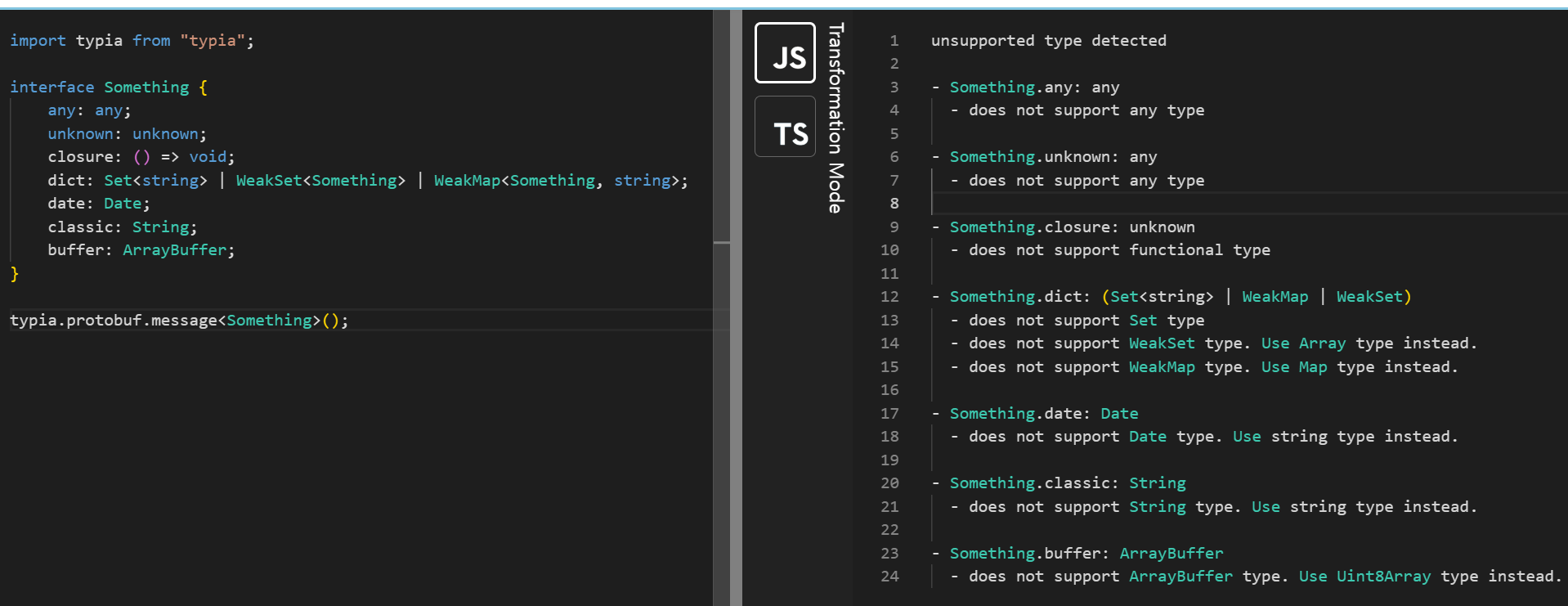 Serialize Parse Map Objects · Issue 823 · Samchon Typia · Github