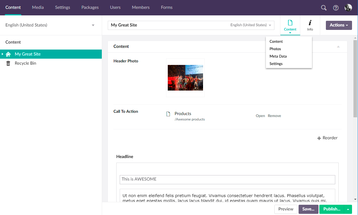 V8: The ability to navigate between property groups · Issue #4360 · umbraco/Umbraco-CMS · GitHub