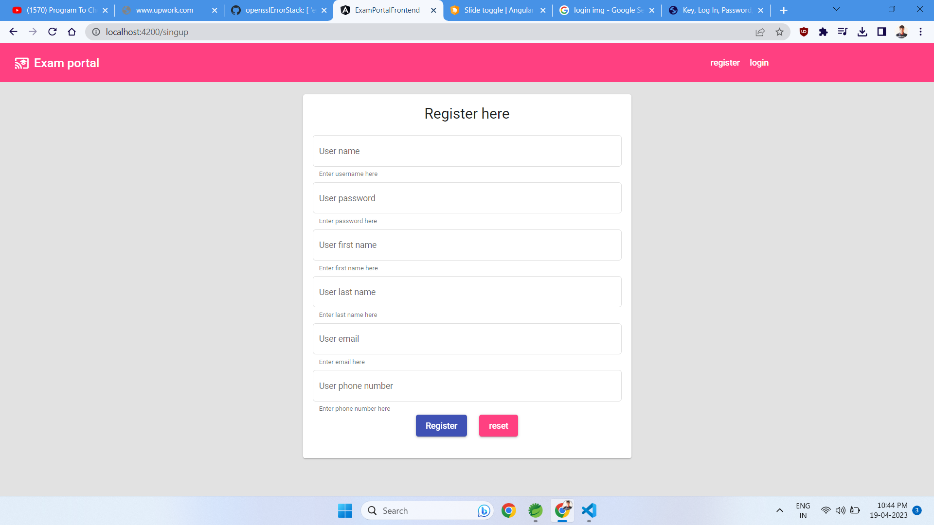 Github Bansikarkar Onlineexamportal