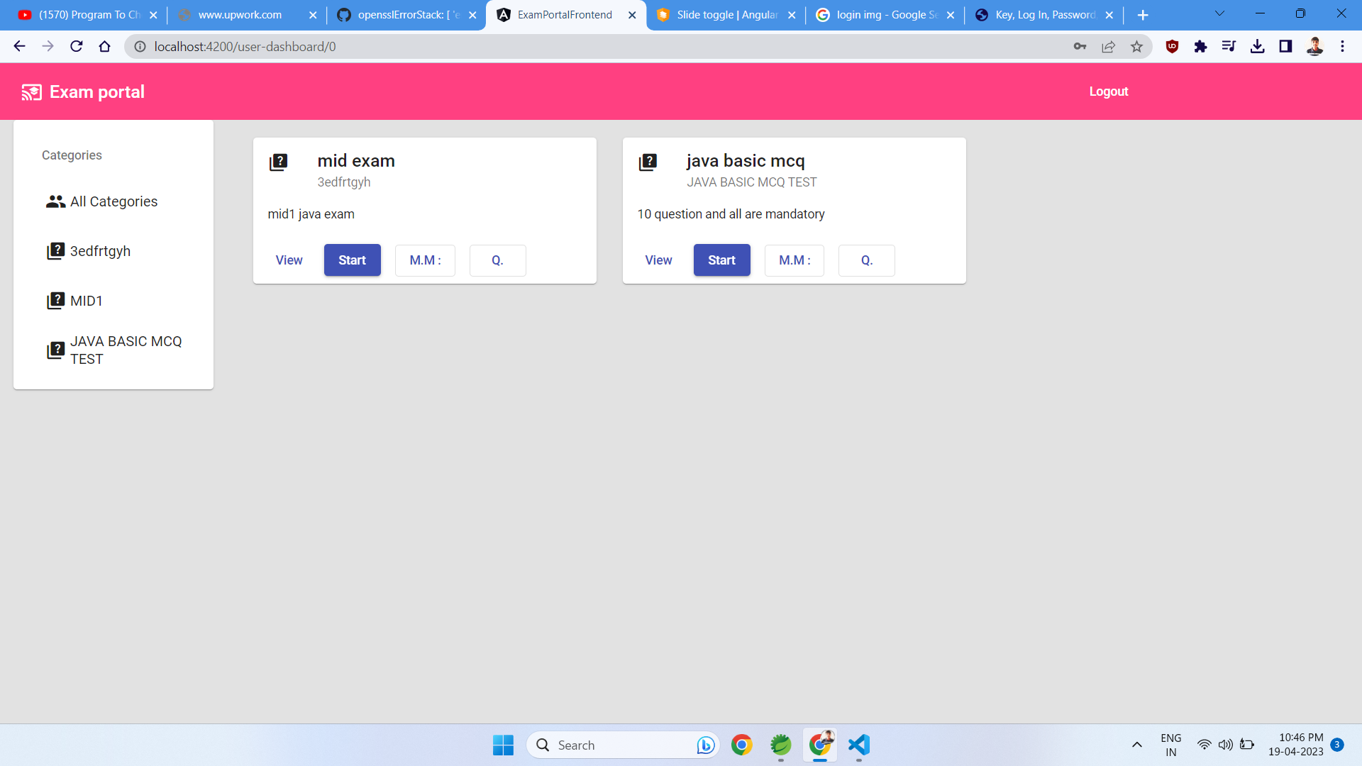 Github Bansikarkar Onlineexamportal